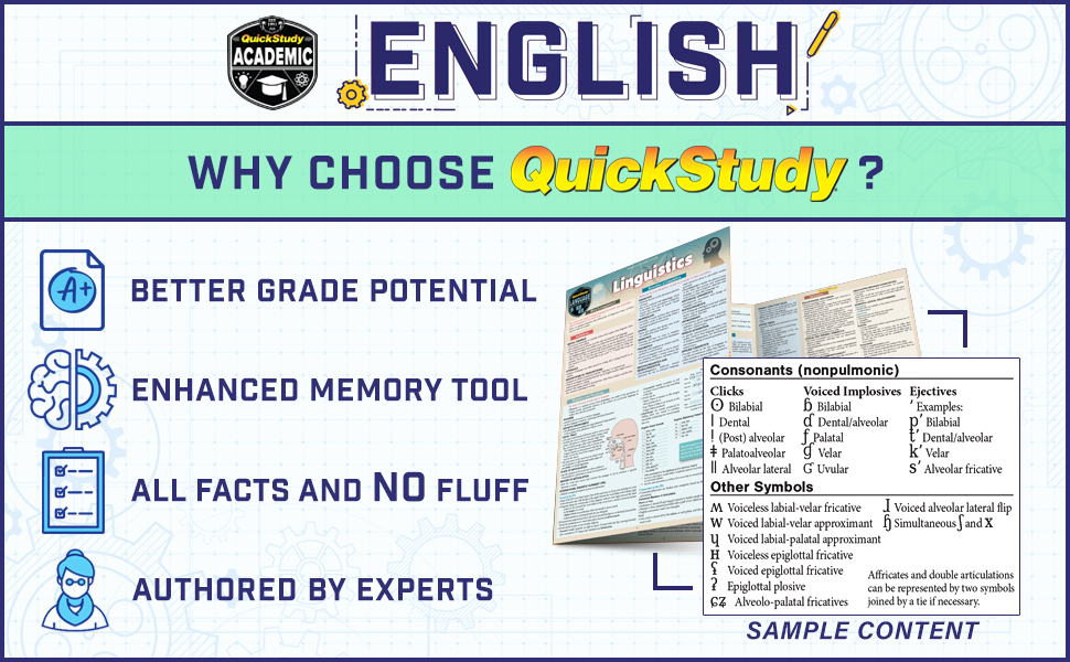 Linguistics: a QuickStudy Laminated Reference Guide: Schuetzner MFA ...