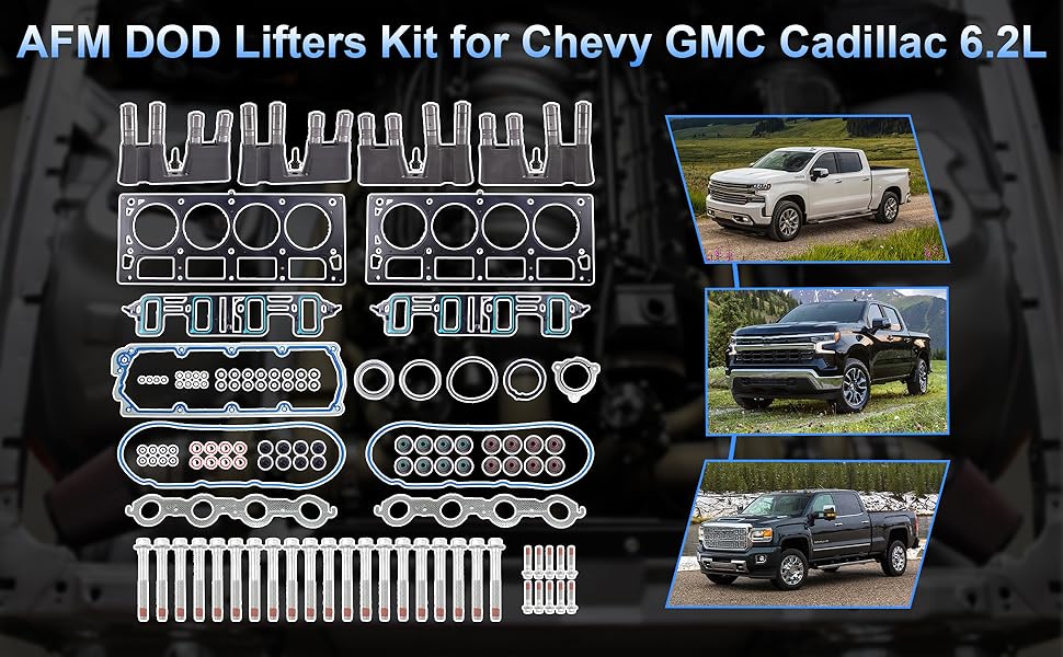 Amazon.com: SUSUCAR AFM DOD Lifters Replacement Kit with Head Gasket Set, Bolts for Chevy Tahoe ...