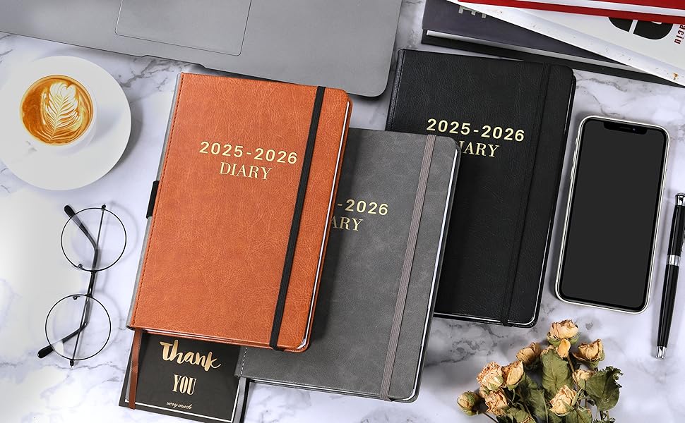 Amazon.com : 2025-2026 Diary - Daily Planner 2025-2026, July 2025 - June 2026 Appointment Book ...