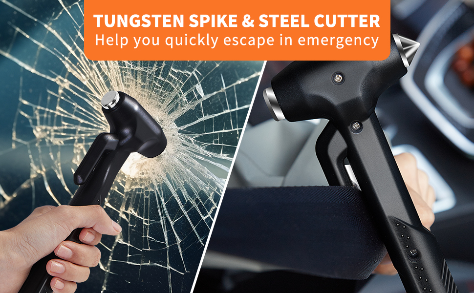 Amazon.com: NNET Car Window Breaker- Upgraded Safe Hammer Glass Breaker Under Water, Safehammer ...