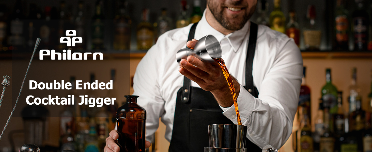 Amazon.com: Philorn Bell Jigger for Bartending, Cocktail Jigger 2 OZ 1 OZ with Measurements ...