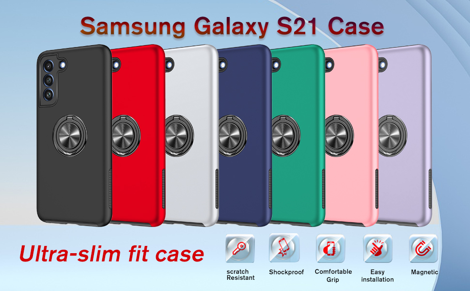 Amazon.com: AKINIK for Galaxy S21 Case, S21 Case with Self Healing Flexible TPU Screen Protector ...