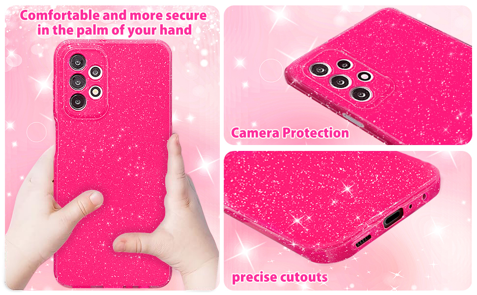 Amazon.com: MINSCOSE Compatible with Samsung Galaxy A23 5G Case,Cute Bling Glitter Thin Slim ...