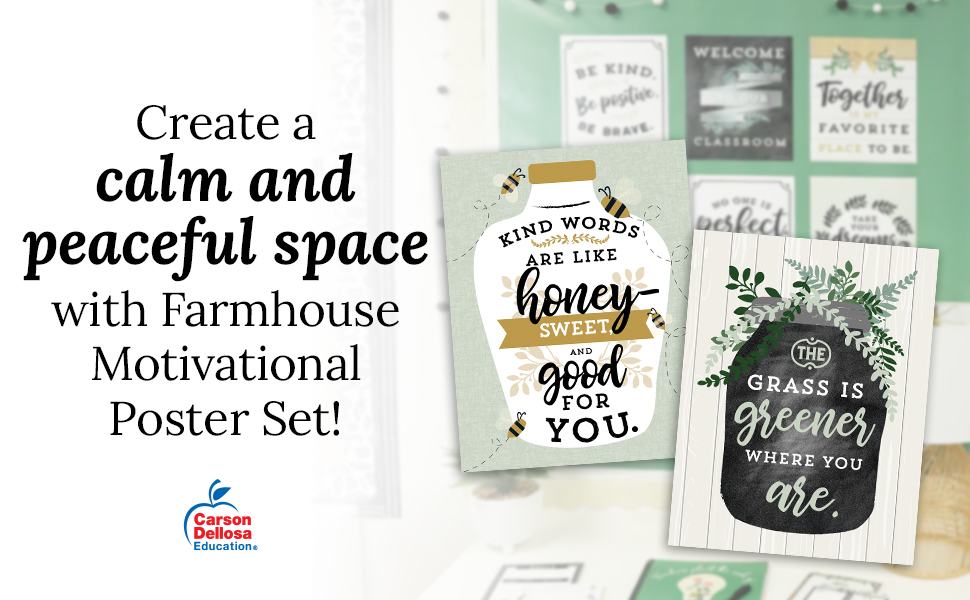 Amazon.com: Carson Dellosa Modern Farmhouse 8.5" x 11" Motivational ...