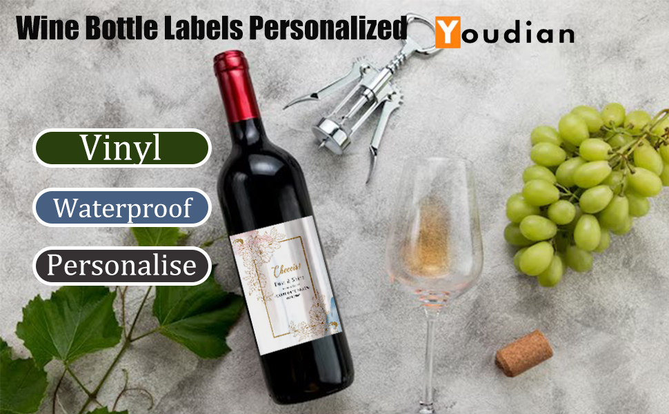 Amazon.com: Wine Bottle Labels Personalized, Custom Label for Wine Waterproof Personalized Your ...