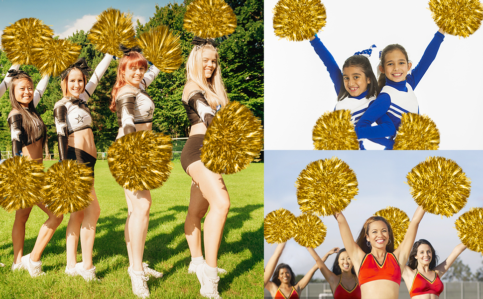 FGen Cheerleading Pom Poms Sport Pompoms Cheers Ball Pompoms for Sports ...