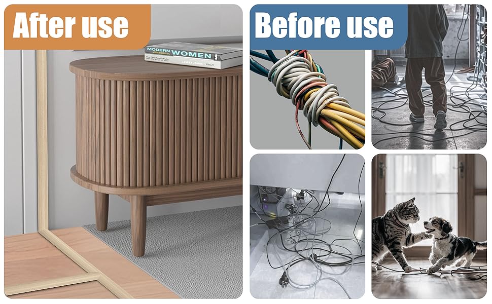 Amazon.com: Floor Cord Cover Wood Grain Cable Cavity 0.5inx0.3in Self ...