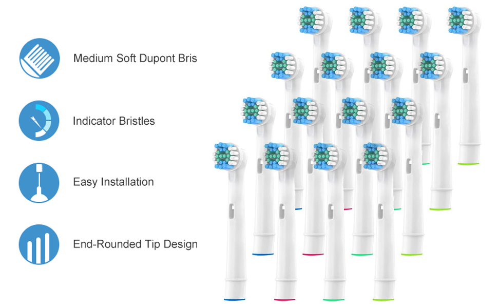 Replacement Toothbrush Heads Compatible with Oral-B Braun Electric ...