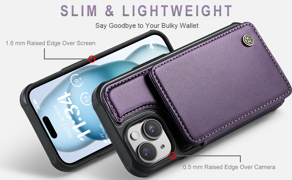 Amazon.com: Vinich for iPhone 15 Plus Wallet Case with Card Holder, RFID Blocking for iPhone 15 ...