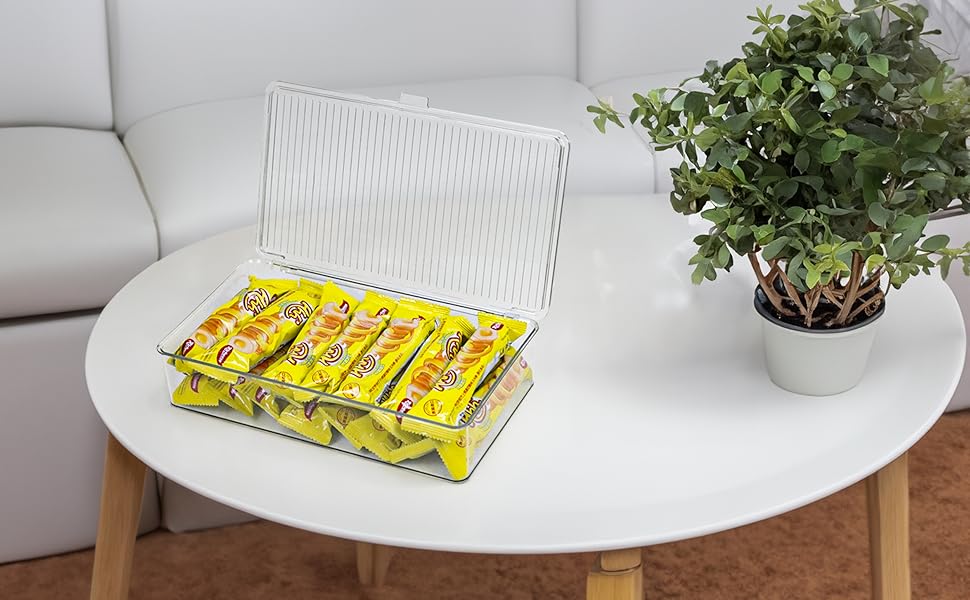 Amazon.com: ZEXALOR Clear Plastic Storage Bin with Lid, Organizer for ...