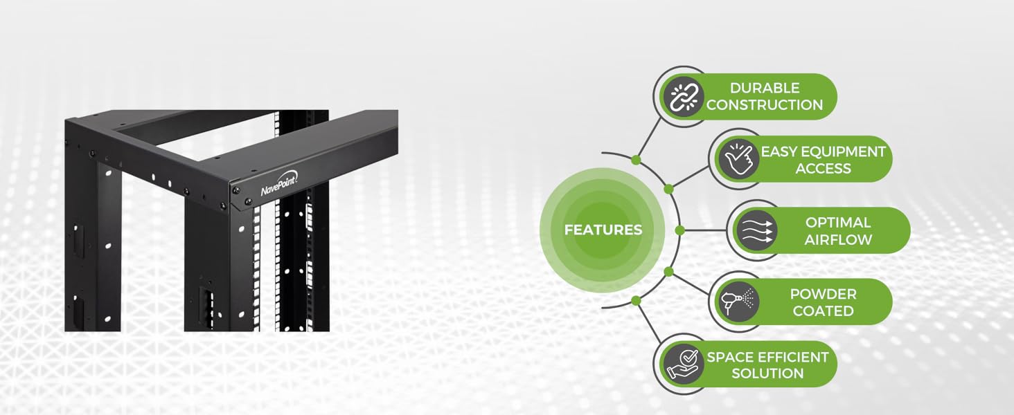 Amazon.com: NavePoint 42U 4 Post Server Rack – Open Frame Rack for 19 Inch Equipment, Adjustable ...