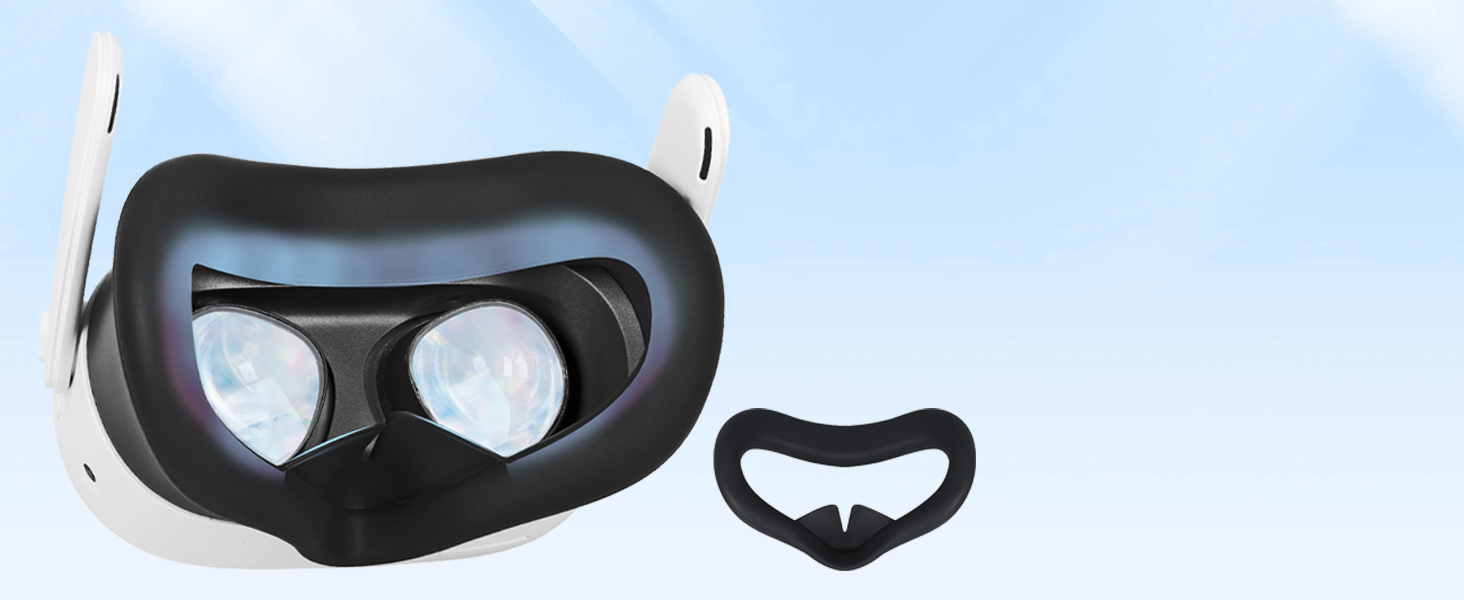 Amazon.com: VR Silicone Face Pad Cover for Meta Quest 3s Original Headset, VR Face Cushion Pad ...