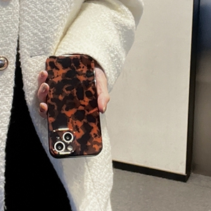 Amazon.com: Tortoise Shell Retro Phone Case Compatible with iPhone 12 Pro Max Chic Amber Brown ...