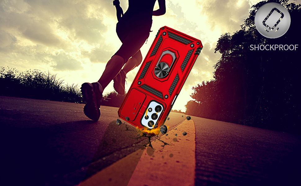 Amazon.com: SKTGSLAMY for Galaxy A23 5G Case,with Screen Protectors and Camera Cover,[Military ...