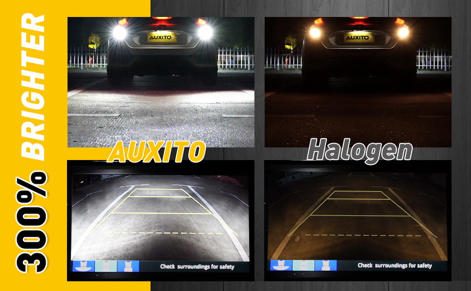 AUXITO 2600 Lumens 1156 LED Bulbs BA15S P21W 7506 LED Light Bulbs Replacement for Backup Reverse ...