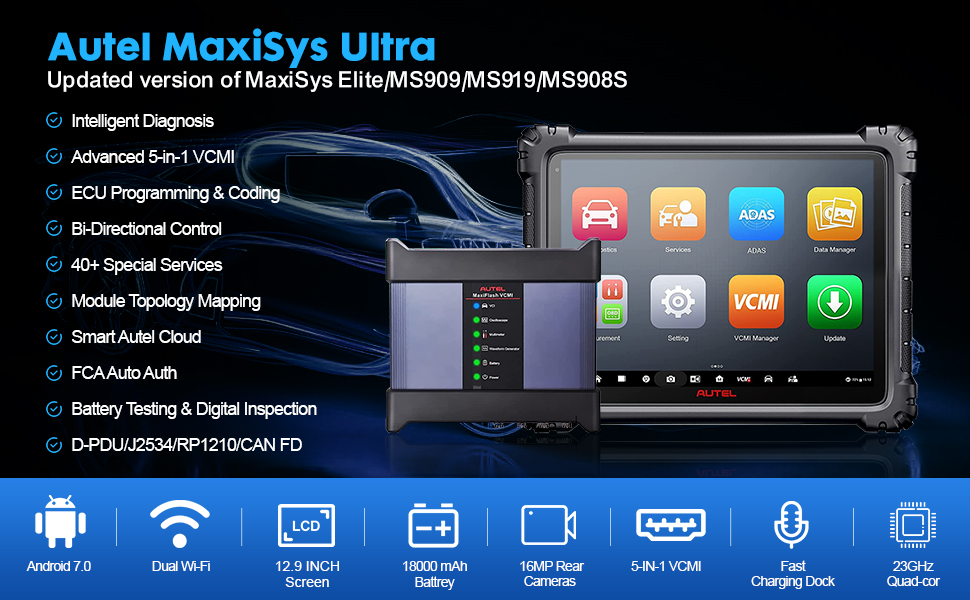 Mua Autel MaxiSys Ultra Scan Tool - 2023 Ver. MSULTRA Upgraded of MS919/MS909/Ultra Lite, Top ...