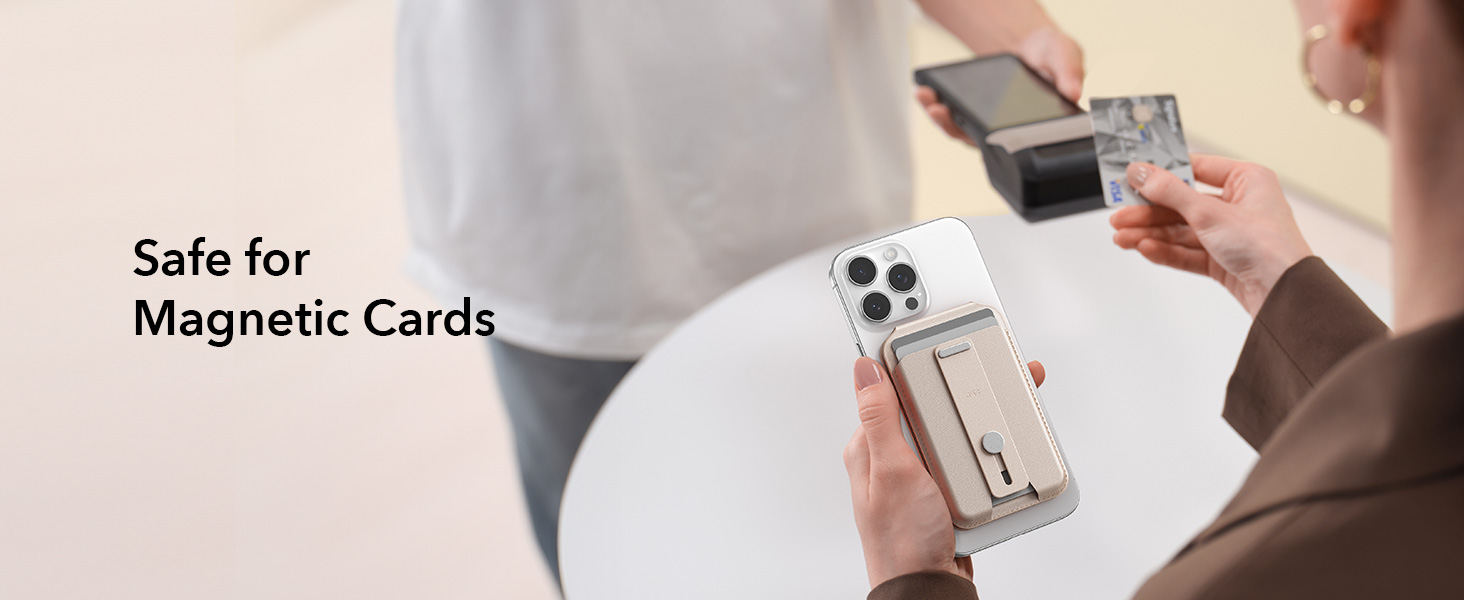 Amazon.com: ESR Aura for MagSafe Wallet, 5 Card Holder with Adjustable Stand, RFID-Blocking ...