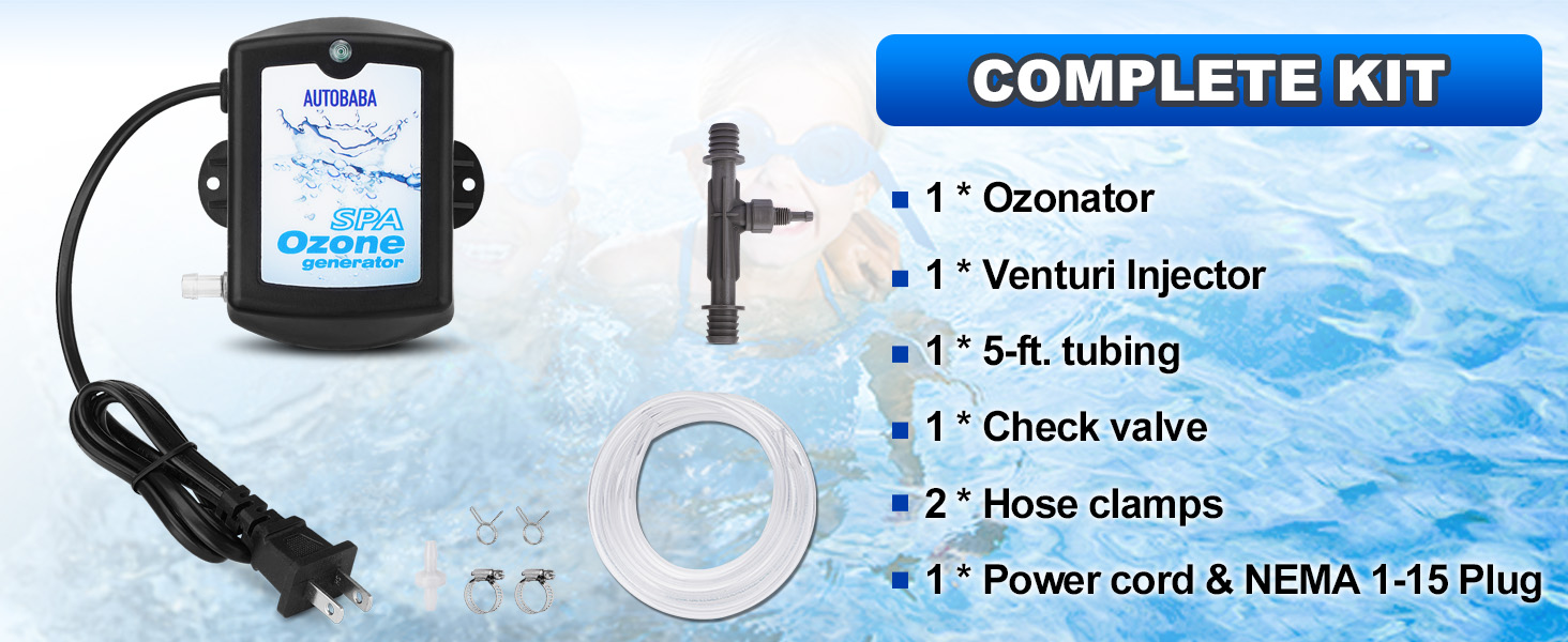Amazon.com: AUTOBABA 30-50mg/h Spa Ozone Generator Kit SPA-124, Provide High Output of Stable ...