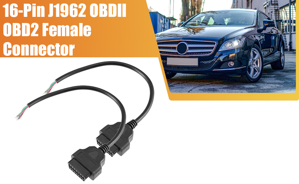 Amazon.com: X AUTOHAUX 2pcs 16-Pin J1962 OBDII OBD2 Female Connector Diagnostic Tool Adapter ...