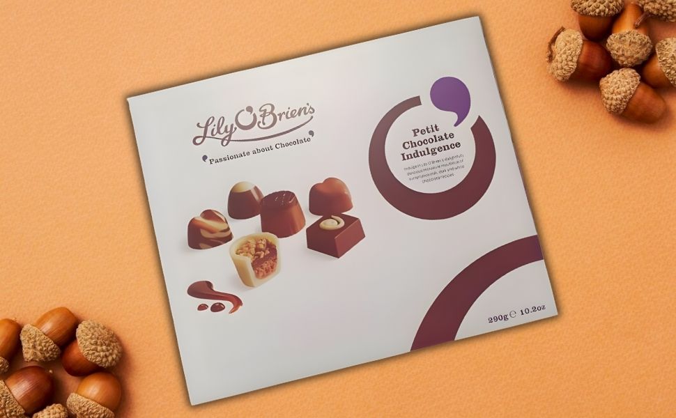 Lily O'Briens Gourmet Petit Chocolate Indulgence - 290g Delightfully Dark, Milk & White ...