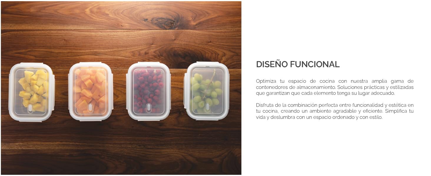 Zanetti - Juego de 12 piezas - 10 Contenedores Herméticos de Vidrio ...