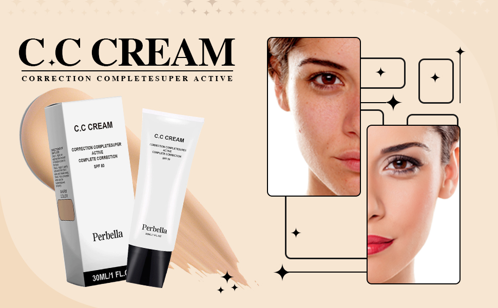 Amazon.com: Perbella Cc Cream For Older Women-Self Adjusting For Mature Skin,Cc Cream with Spf ...