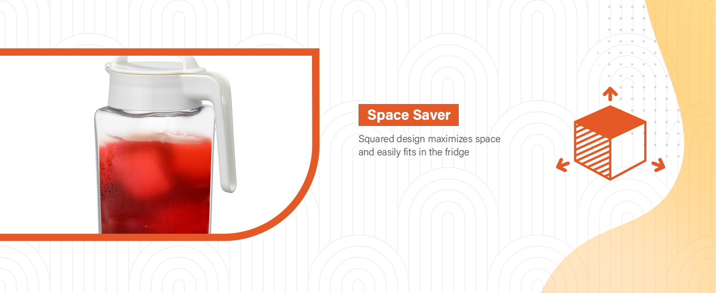 Amazon.com: Lustroware TwistServe Airtight Pitcher - 2.1L (70oz), Heat Resistant, BPA-Free SAN ...