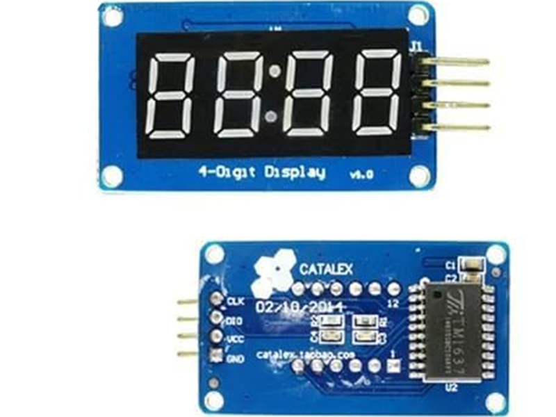 Maxwell TM1637 4 Digit 7 Segment LED Display Module : Amazon.in ...