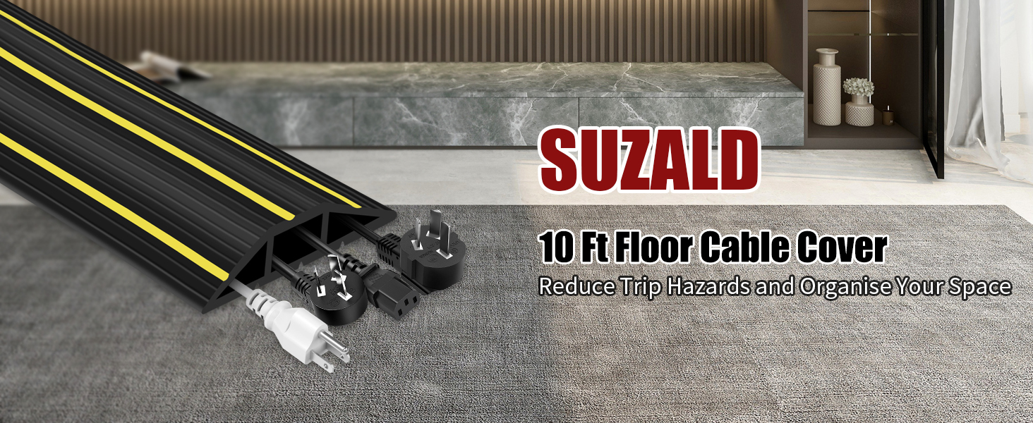Amazon.com: Floor Cord Cover, 10ft Cord Covers for Wires on Floor ...
