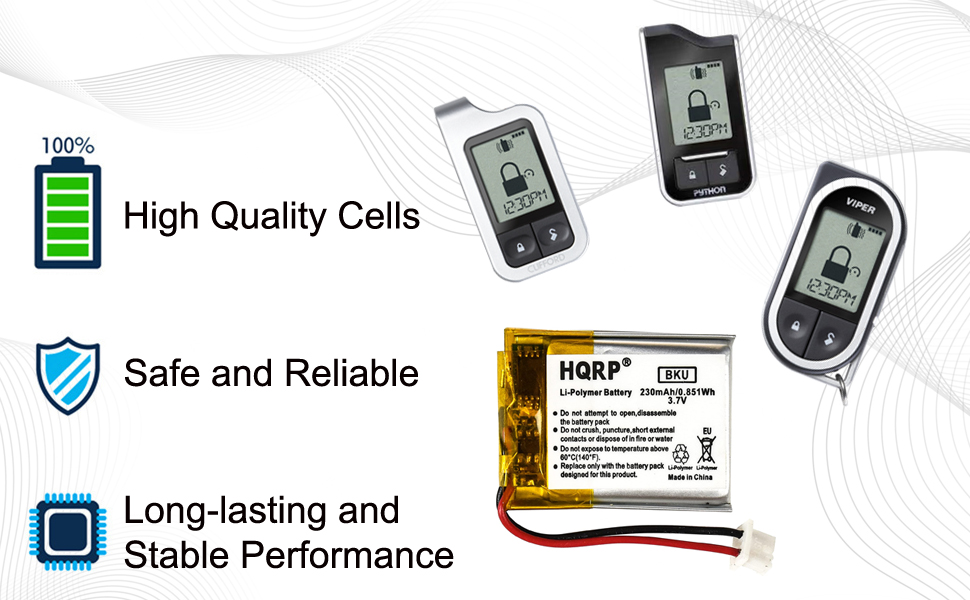 Amazon.com: HQRP Battery Compatible with Viper 7752V 7351V, Clifford ...