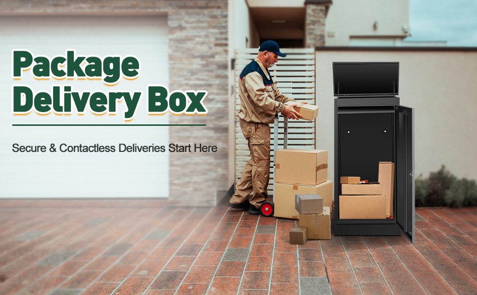 Express Package Delivery Box for Outside, Ultra Large Parcel Drop Boxes with Lock Made of ...