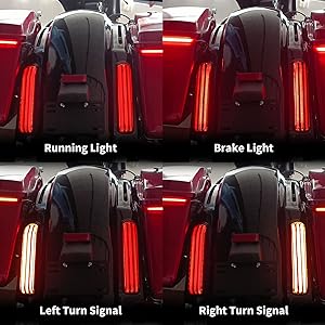 Amazon.com: HDBUBALUS Rear Fender with LED Fascia System Fit For Harley Touring Road King CVO ...