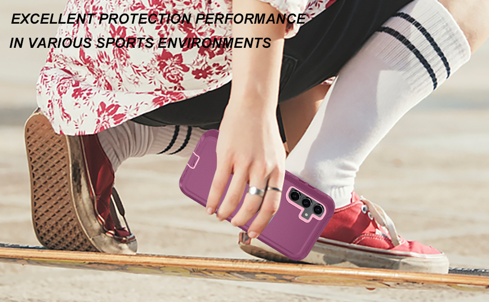 Amazon.com: Qinmay Phone Case for Samsung Galaxy A55 5G Case with HD Screen Protector, Heavy ...