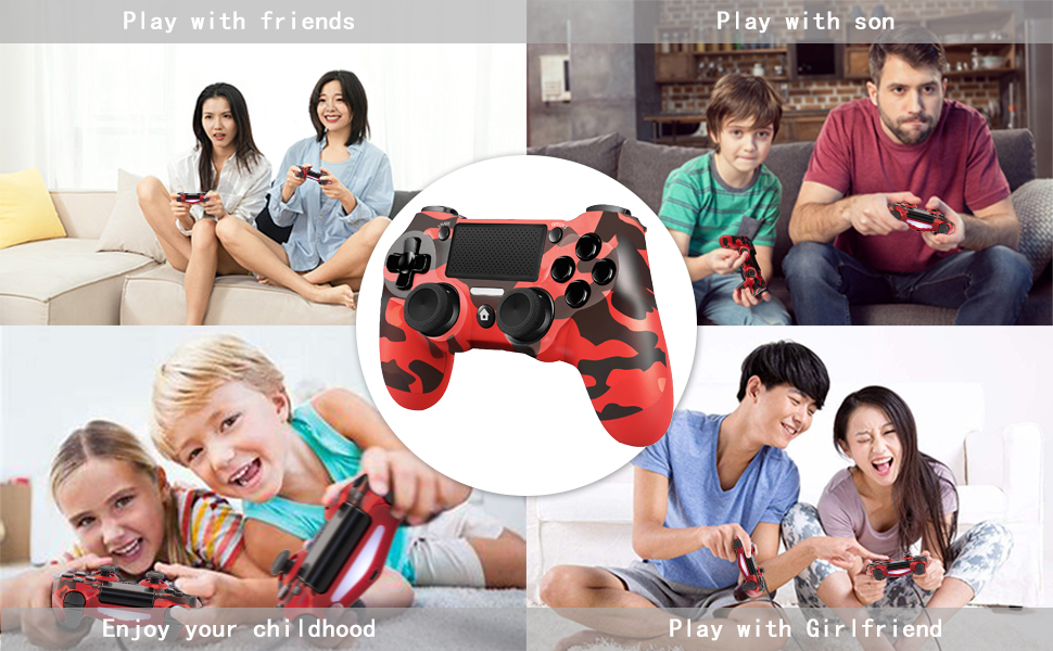 Amazon.com: Qayacir Controlador inalámbrico compatible con PS-4/PS-4 Slim/PS-4 Pro, con joystick ...
