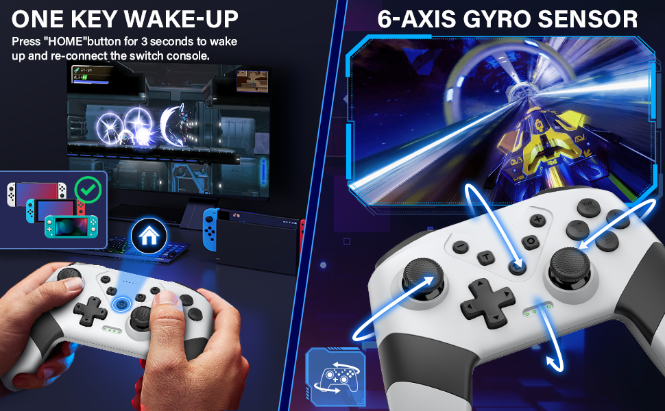 Amazon.com: Switch Controller, Wireless Switch Controller for Switch/Switch Lite/Switch OLED ...