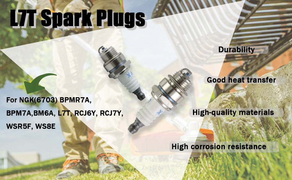 Amazon.com: 3Pcs L7T Spark Plugs for 36cc 43cc 47cc 49cc 52cc 2-Stroke Small Engine Chainsaw ...