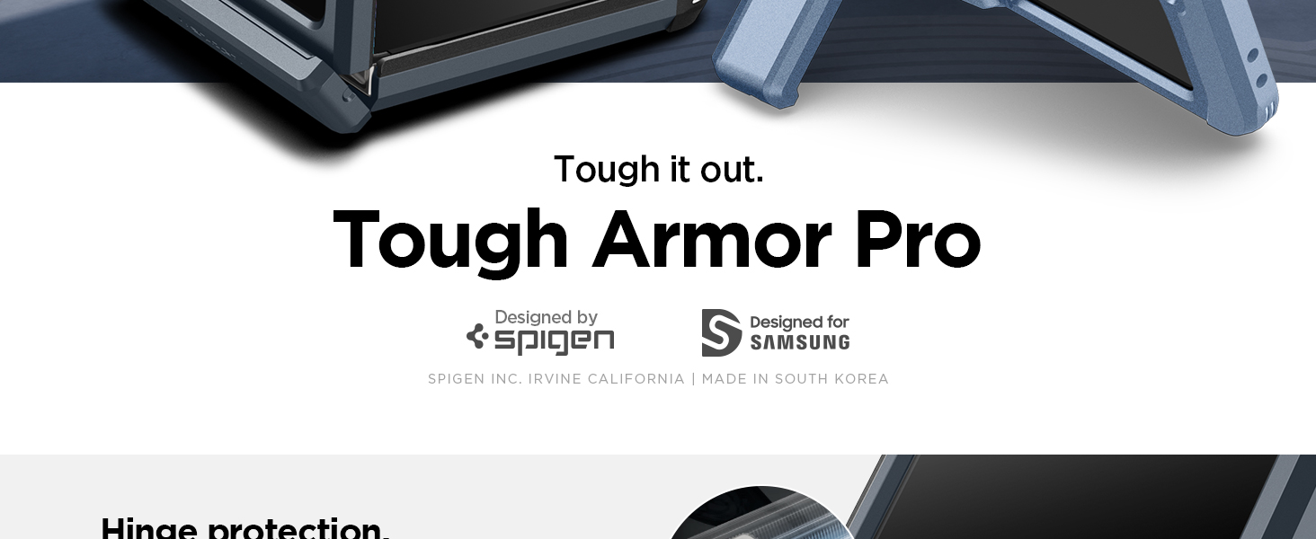 Amazon.com: Spigen Tough Armor Pro Designed for Galaxy Z Flip 6 Case (2024) [Kickstand] - Metal ...