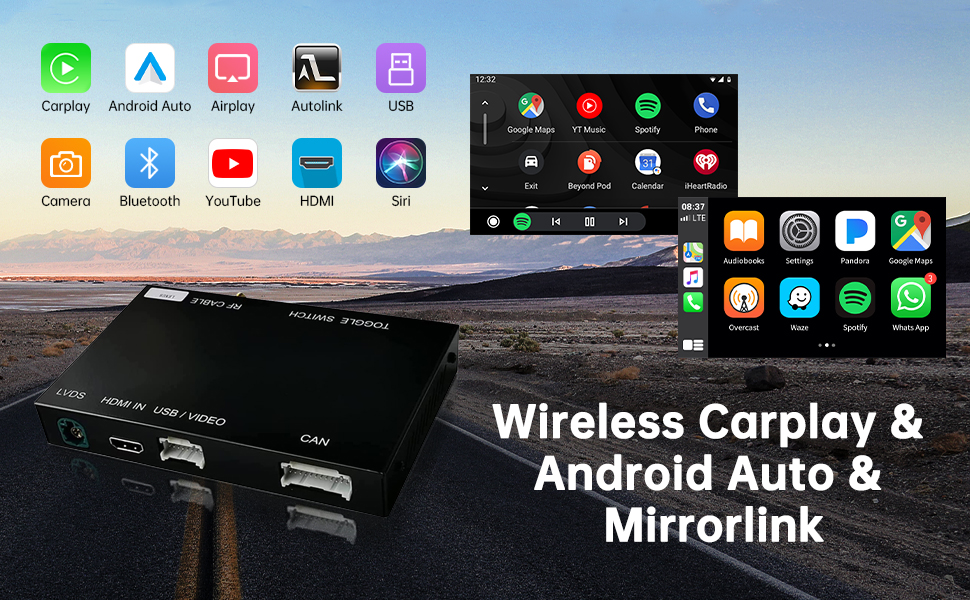 Ninetom Wireless CarPlay & Android Auto Retrofit Kit Decoder für 2016 ...