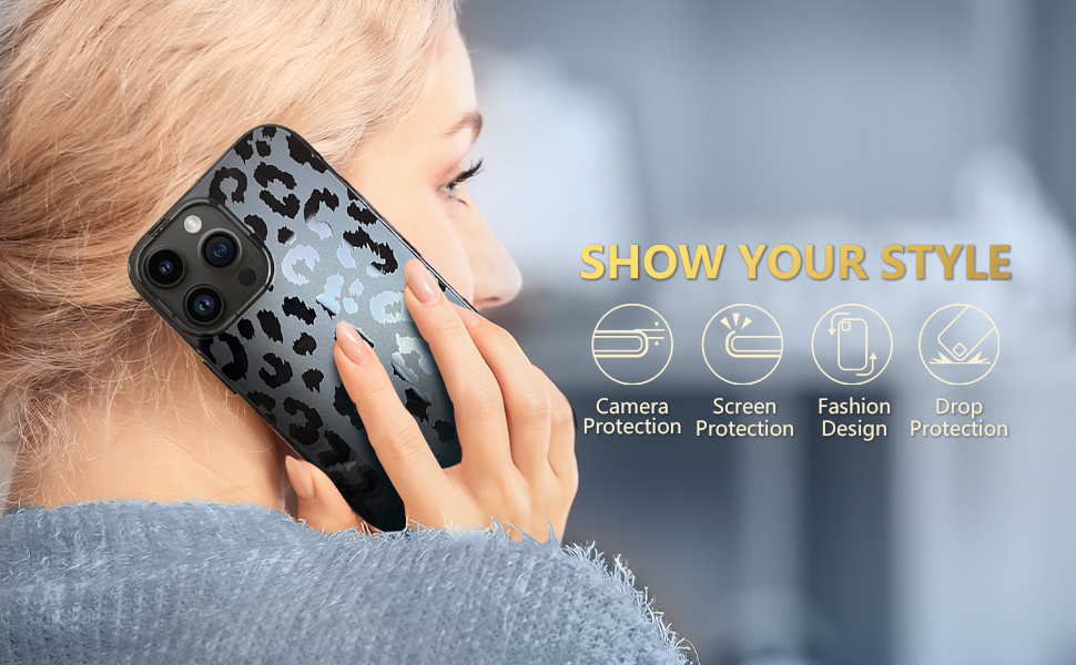 Amazon.com: Scorpify for iPhone 15 Pro Max Case Black Leopard Design, Compatible with MagSafe ...