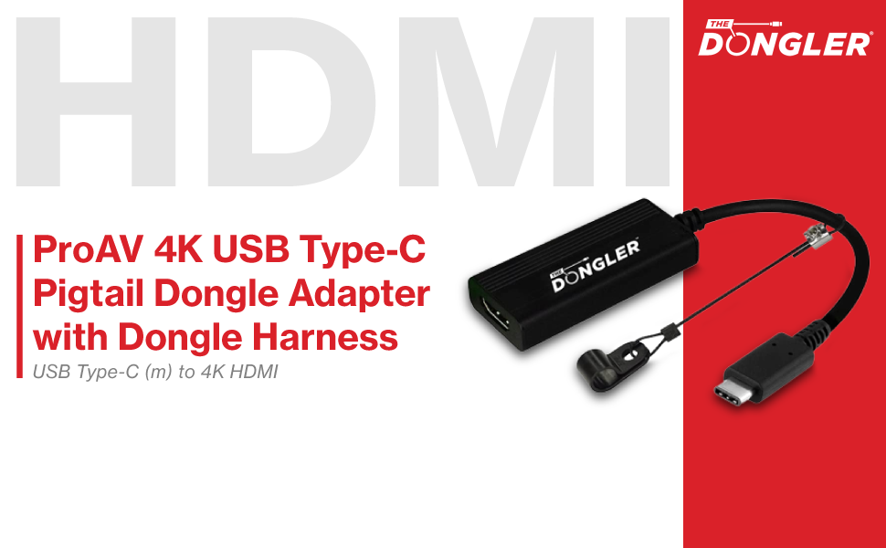 Amazon.com: Simply45 The Dongler ProAV 4K USB Type-C Pigtail Dongle Adapter with Dongle Harness ...
