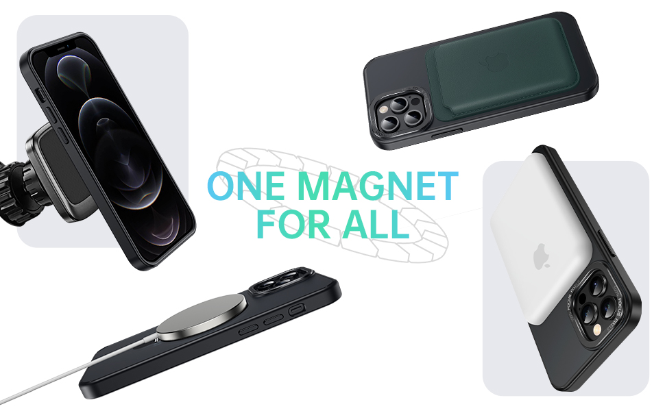 Amazon.com: Anqrp Designed for iPhone 12/12 Pro Case with Magnetic Invisible Stand, [Compatible ...