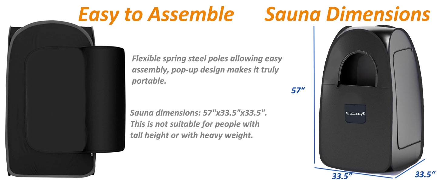 Amazon.com : VitaLiving Portable Sauna Box, Home Sauna Tent, Portable Sauna for Home with 2.6L ...