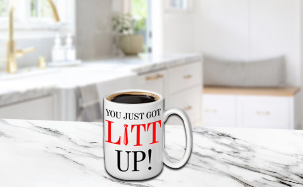 Amazon.com: SamBoKe You Just Got Litt Up Coffee Mug - 15oz Litt Up Mug - Suits Tv Show ...