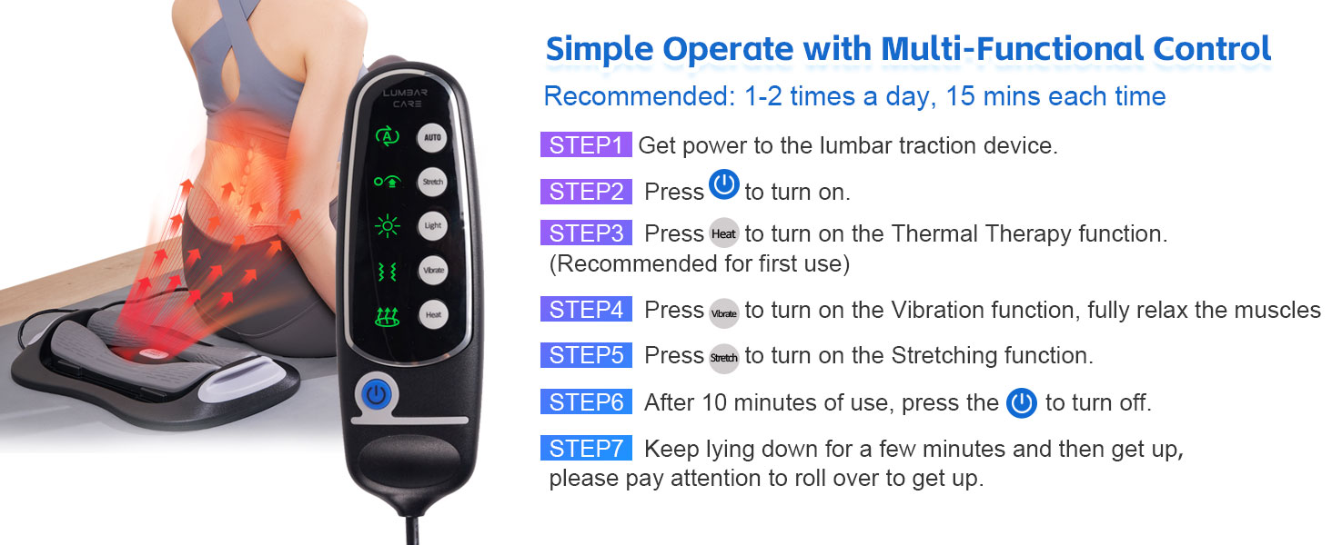 Amazon.com: ALPHAY Electric Lumbar Traction Device,Lower Back Traction Device with Dynamic ...