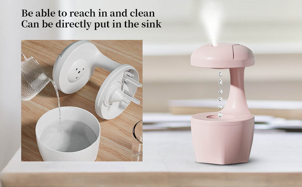 Amazon.com: Portable Humidifiers for Bedroom, 800ML Anti-Gravity Water ...