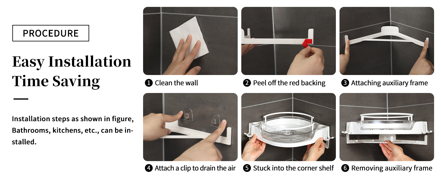 Amazon.com: Corner Shower Caddy, 360° Rotating Corner Shower Shelf, 2 Pack Lazy Susan Shower ...