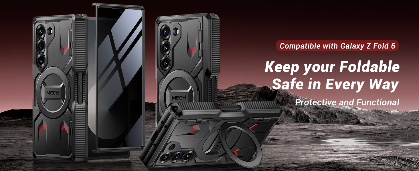 Amazon.com: TONGATE Magnetic for Z Fold 6 Case, [with S Pen Holder & Privacy Screen Protector ...