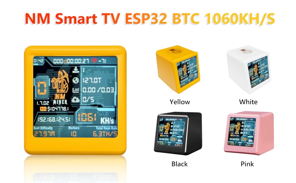 Amazon.com: Nerdminer V2 NM Smart TV ESP32 BTC Solo Lottery Miner Lower Power Consumption ...