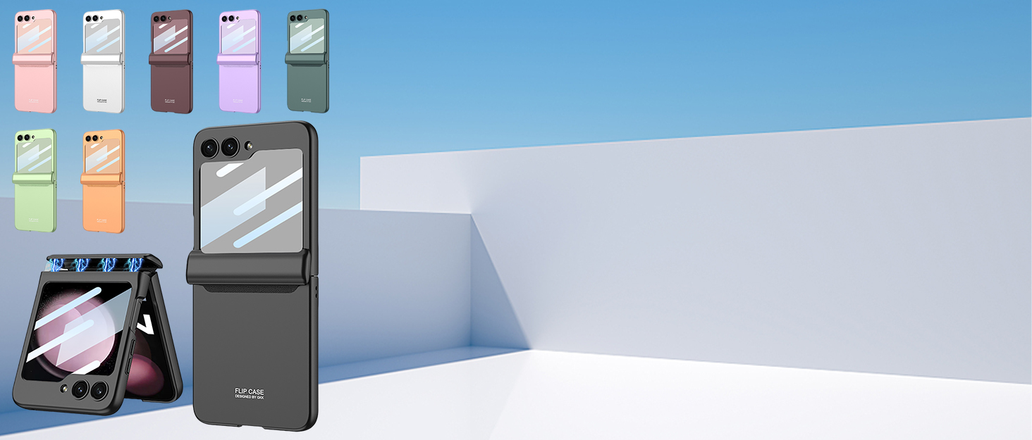 Amazon.com: STORMTAL for Samsung Galaxy Z Flip 5 Case, Hinge Protection, Built-in Screen ...