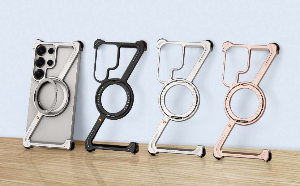 Amazon.com: OGRANEE Z Case for Samsung Galaxy S25 Ultra Metal Frameless with Magnetic Kickstand ...